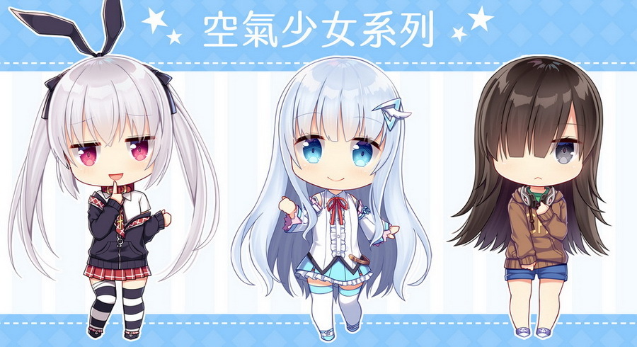 [達人專欄] 【塗鴉】空氣少女系列Q版 - fliris003的創作 - 巴哈姆特
