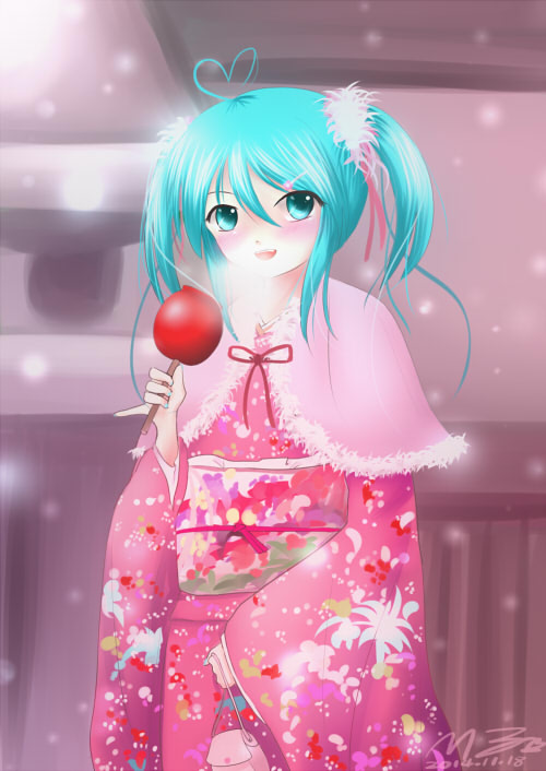 [初音繪]和服MIKU - MAXFT2的創作 - 巴哈姆特