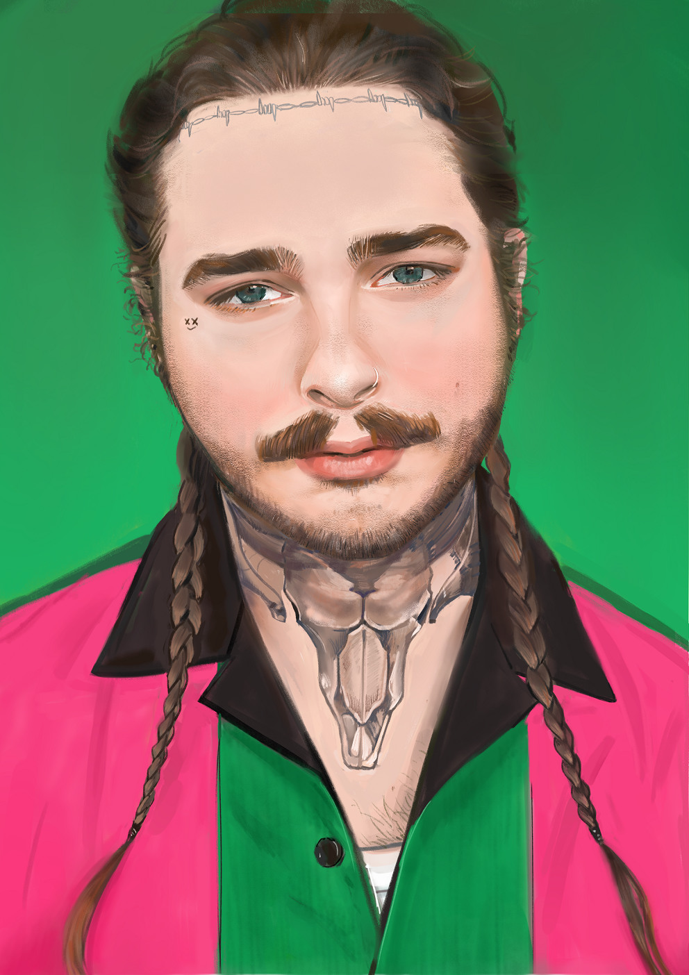 2021/01/23 臨摹Post Malone - s65547321的創作 - 巴哈姆特