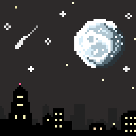 【像素】月色真美 - flys8028的創作 - 巴哈姆特