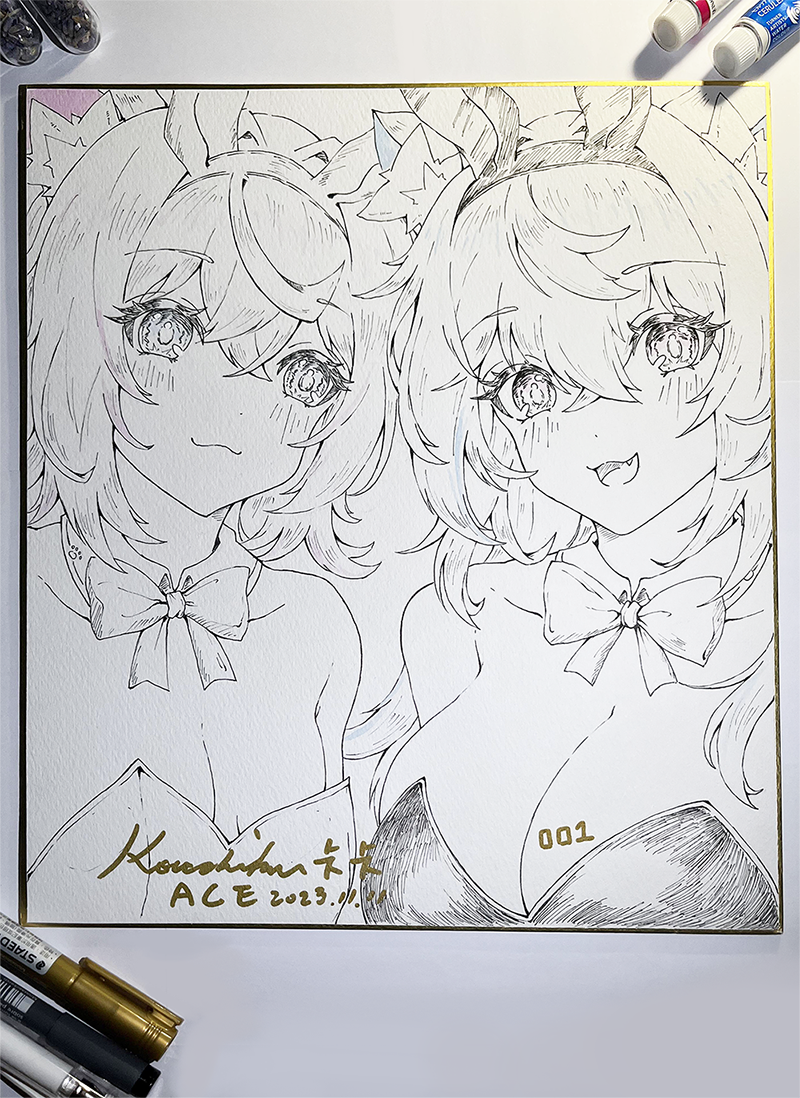 [達人專欄] ホロライブ/fuwamoco簽繪版！ - slower8304的創作 - 巴哈姆特