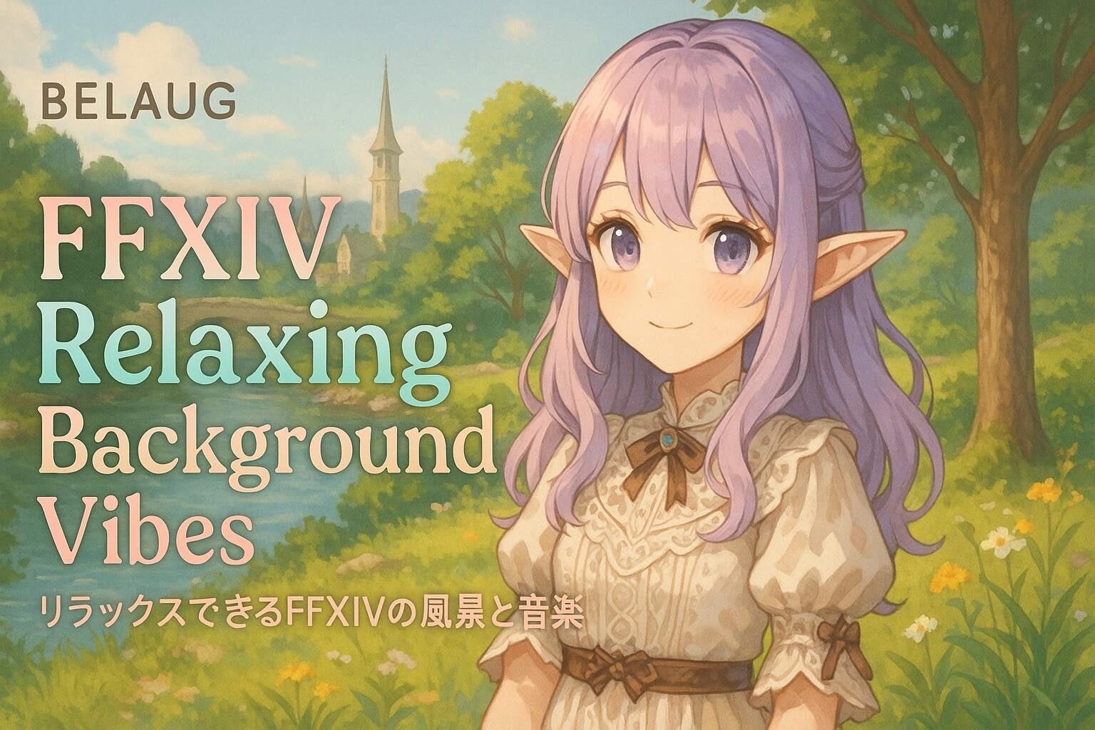 FFXIV_BGM_AFK/Walking_Eden, the Land of Long Slumber at nights, in the ...