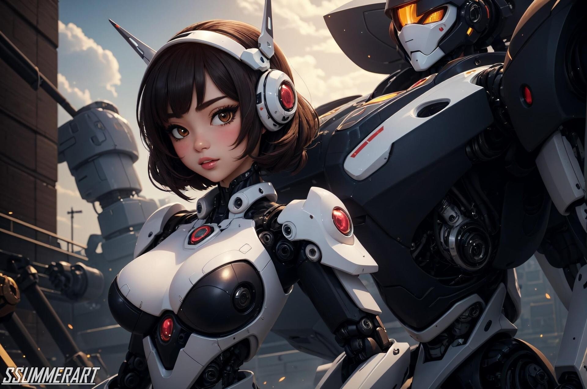 AI繪) 新片! 你的機甲女友 - mariodxex的創作 - 巴哈姆特