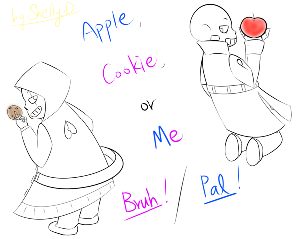[Undertale]Apple, Cookie, or Me?(上色&微調&Bonus) - fl8527的創作 - 巴哈姆特