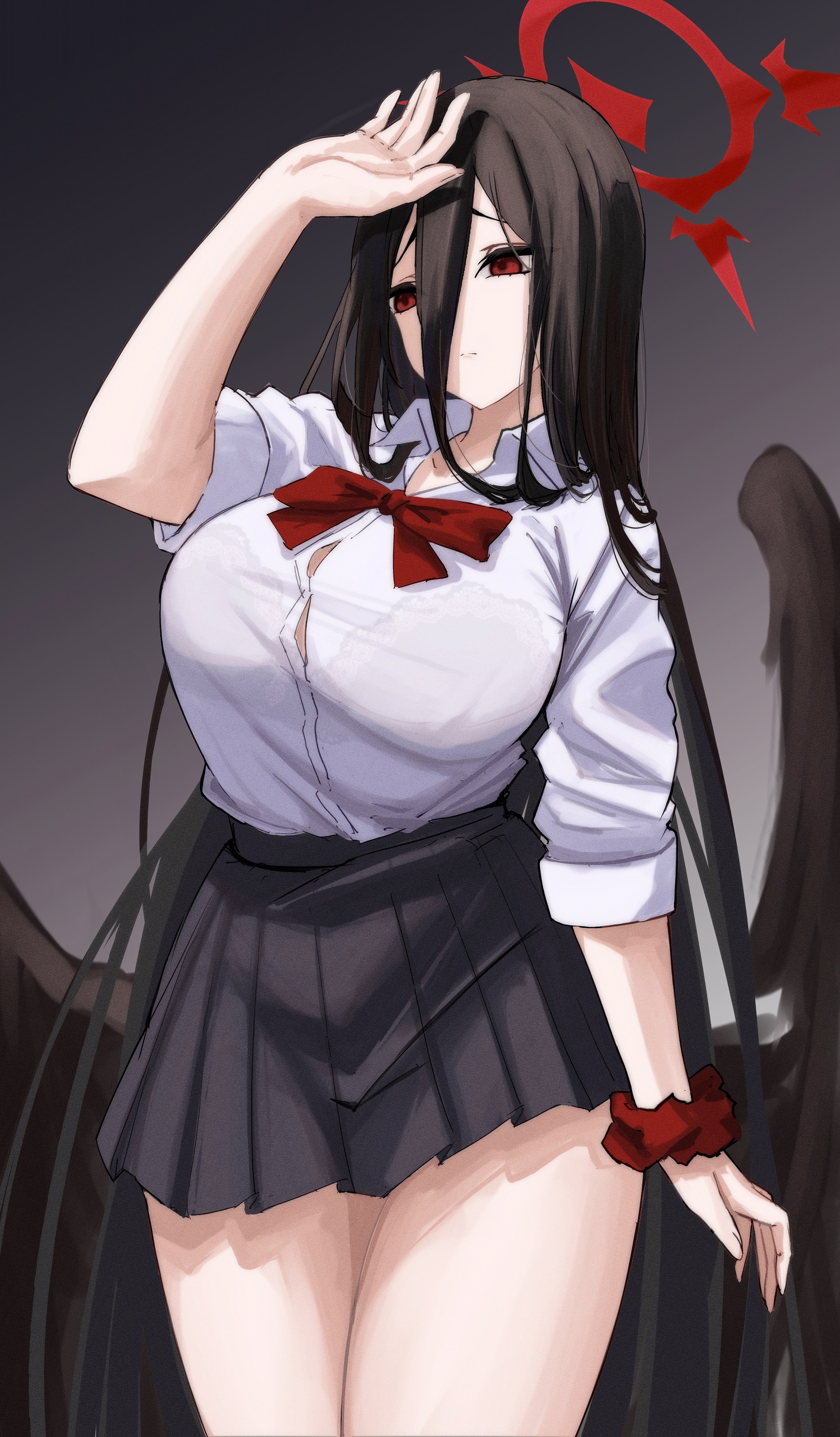 【繪圖】DAY32-羽川ハスミ(C&C一般制服) - kkip5959的創作 - 巴哈姆特