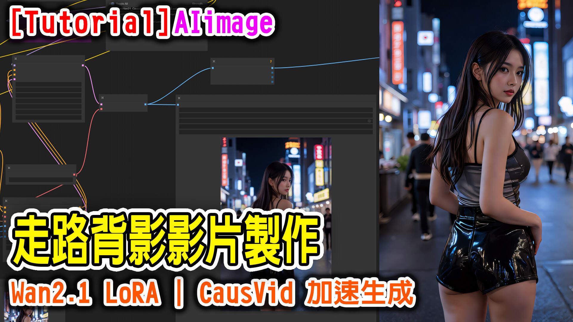 [AI tutorial] 走路背影影片製作 | Wan2.1 GGUF 及 LoRA | CausVid 加速生成 - joelo的創作 - 巴哈姆特