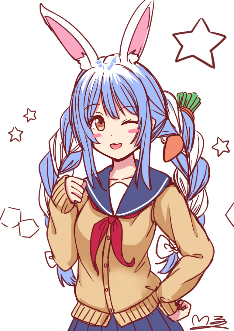 塗鴉繪-PEKO兔兔水手服 - maxft2的創作 - 巴哈姆特