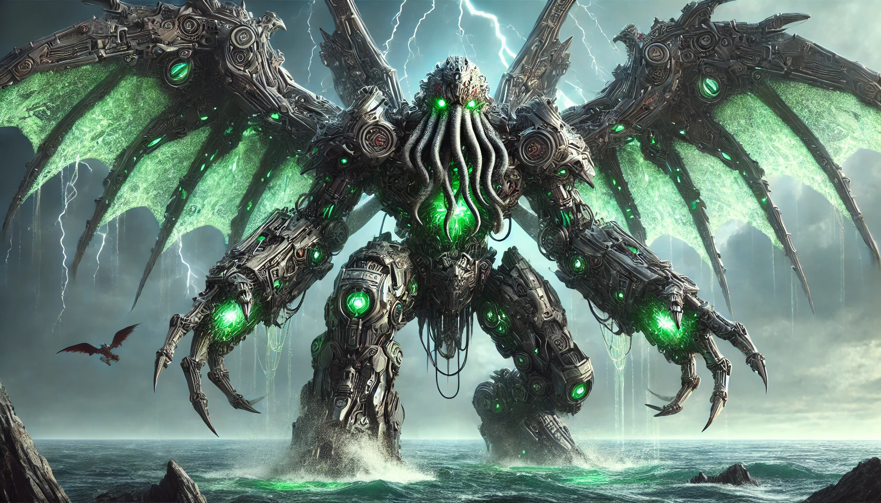 用AI參考克蘇魯神話設計巨大機甲 - creamcoffee的創作 - 巴哈姆特