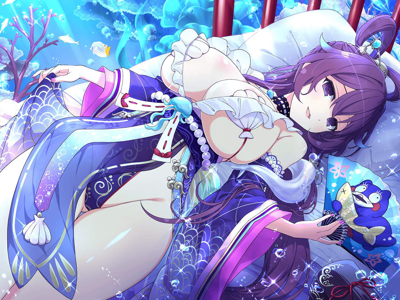 日版《閃亂神樂 NEW LINK》推出新卡片「新乳祭」紫以及「爆乳祭」夜櫻 - swordking的創作 - 巴哈姆特