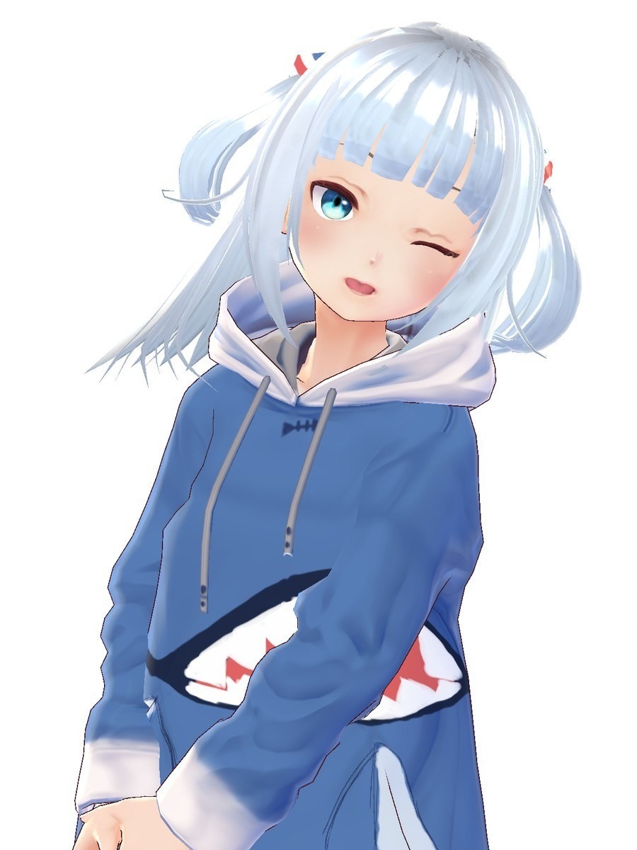 [VRoid Studio](21/1/28更) 心血來潮製作的Gawr Gura 3D-vrm分享(圖多) - sid811018的創作 - 巴哈姆特