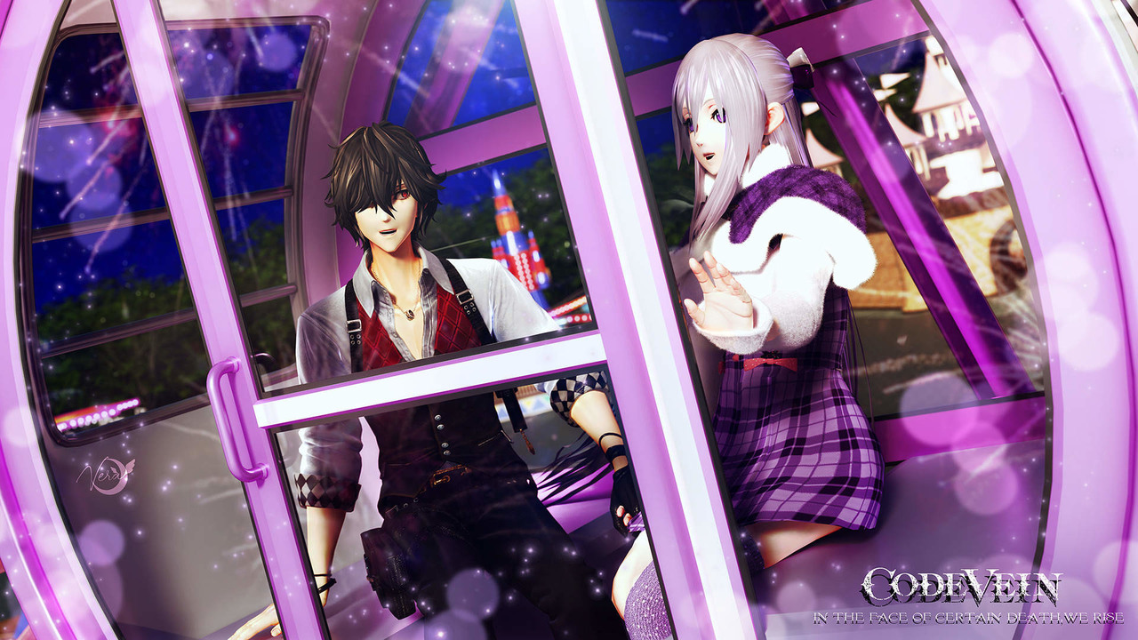 【CODE VEIN】噬血代碼3D渲染插圖：在摩天輪上看煙火（白色情人節） - ternoes的創作 - 巴哈姆特