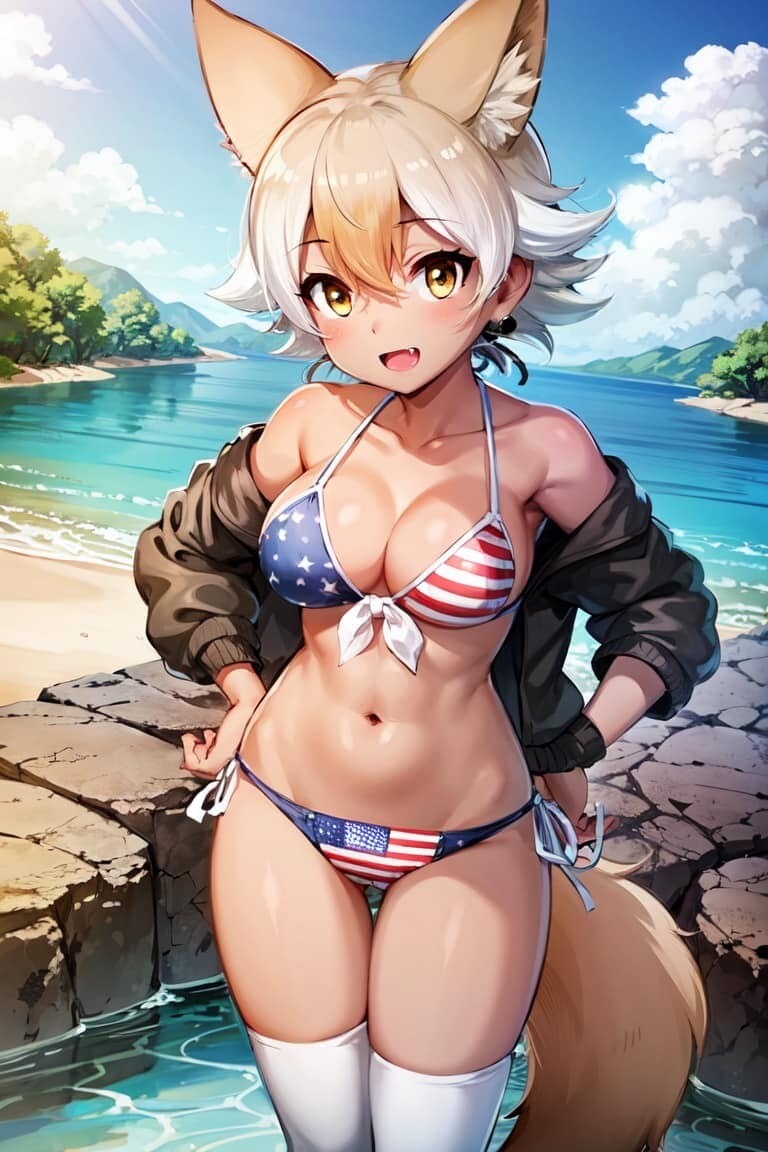 星條比基尼郊狼妹 - wataruse的創作 - 巴哈姆特