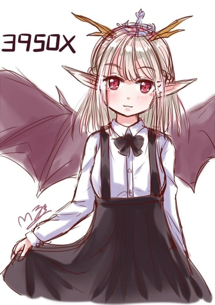 電腦CPU娘設定塗鴉-艾咪 3950X模式w - maxft2的創作 - 巴哈姆特