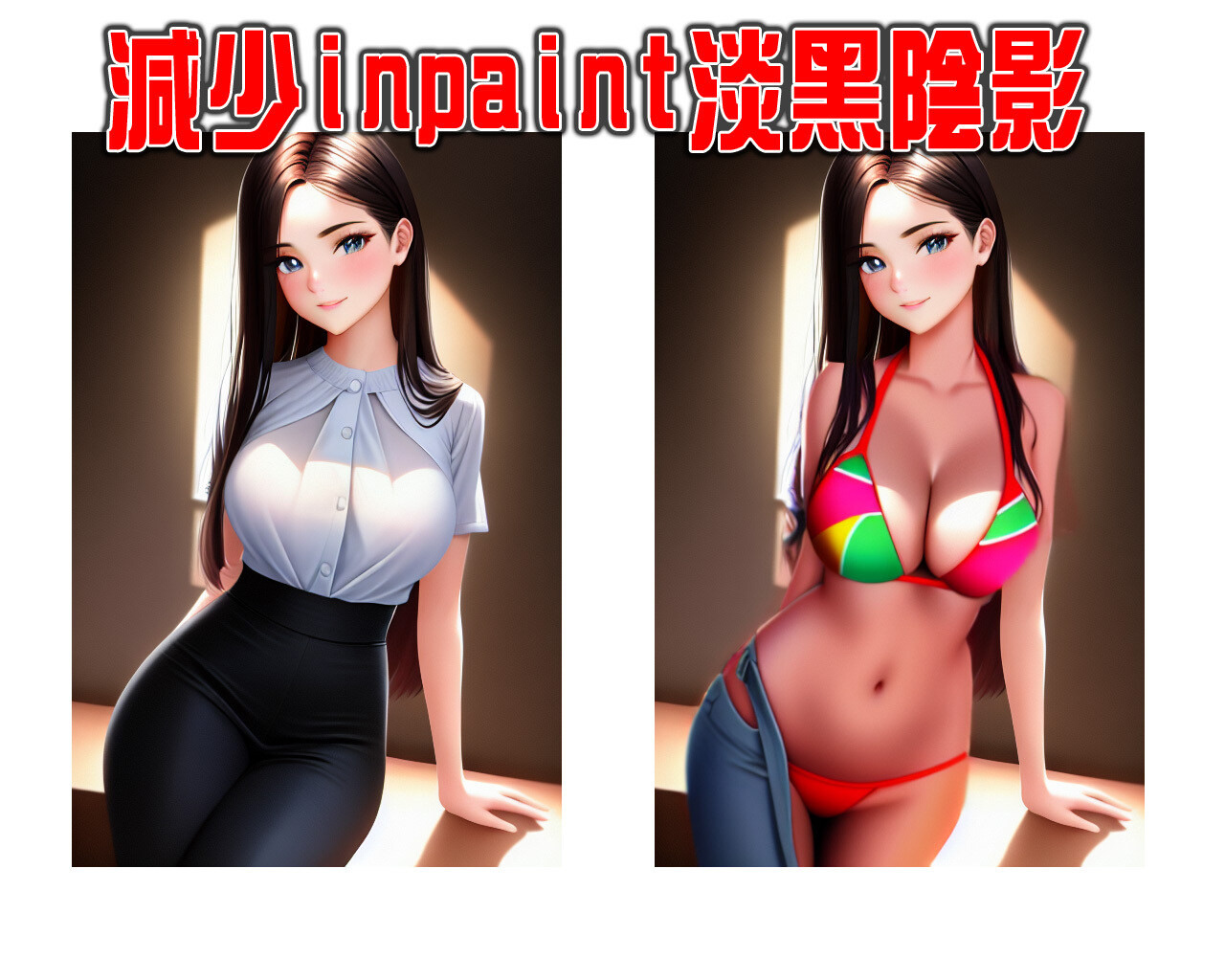 inpaint 會產生淡黑色的陰影，有個小技巧可以減少產生的頻率 - joelo的創作 - 巴哈姆特