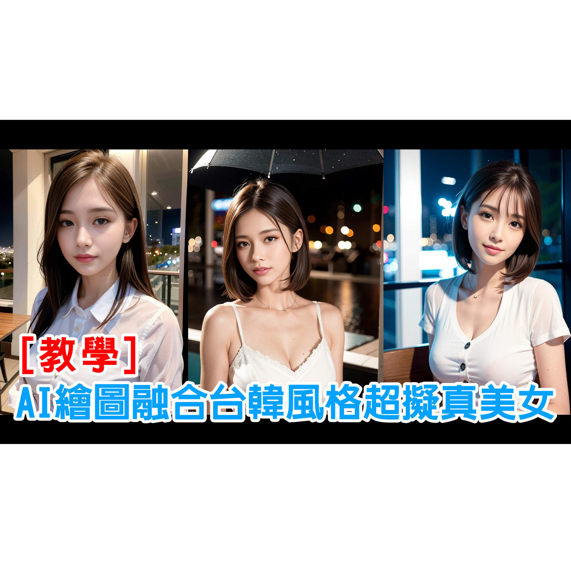 [AI 繪圖教學] 融合台韓風格的超擬真美女 | LoRA | VAE | Chilloutmix-Ni 模型 | #stablediffusion - joelo的創作 - 巴哈姆特